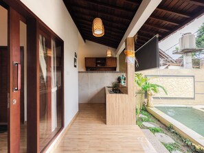 Villa, 1 quarto, piscina privativa | Secretária, Wi-fi grátis 
