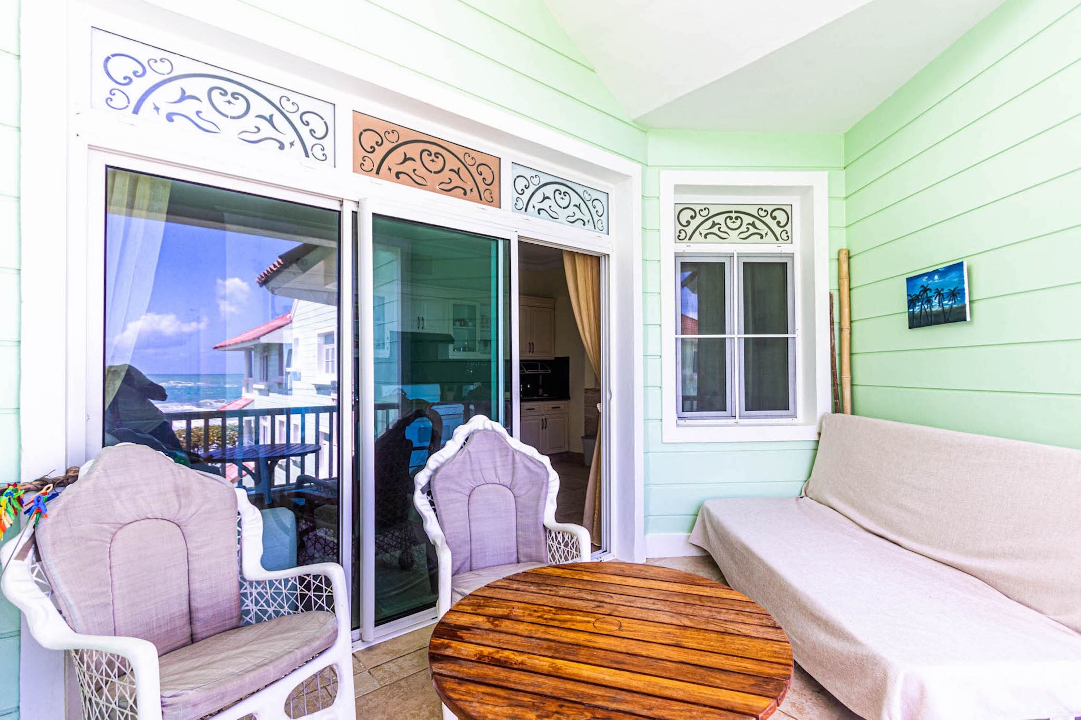 Apartamento, 1 quarto, varanda, vista para o oceano | Sala