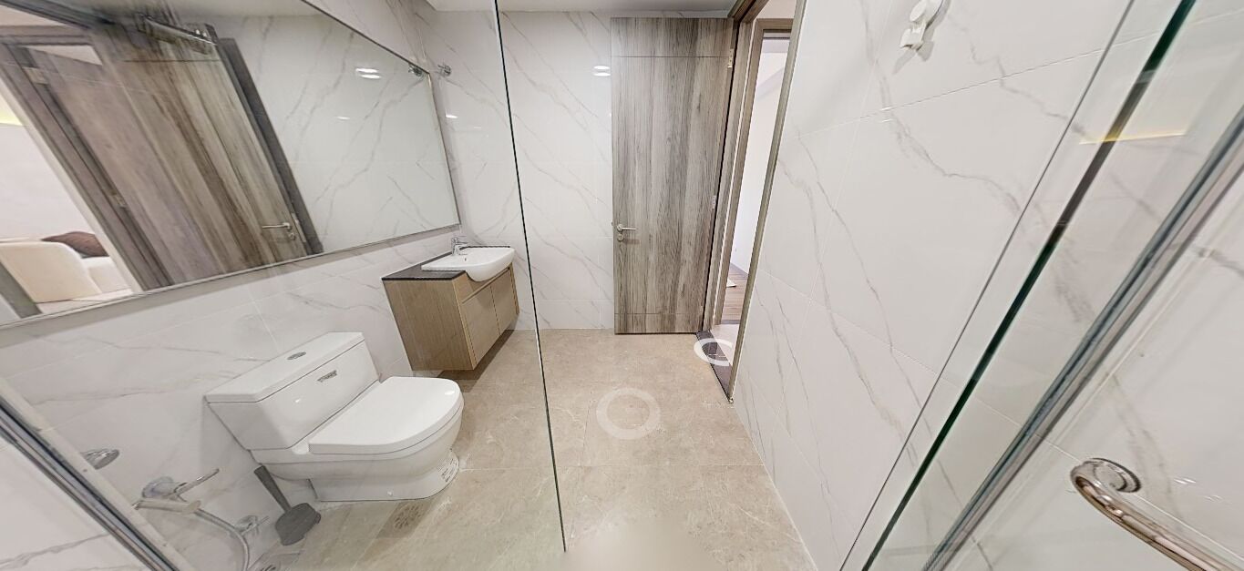 Quarto Duplo Familiar, Vista para a cidade | Casa de banho | Um polibã, um secador de cabelo, toalhas fornecidas, sabão 