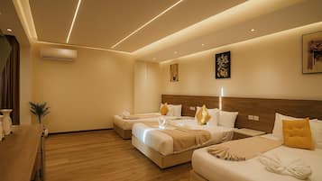 Quarto Premium, vista deserto | Lençóis de algodão egípcio, roupa de alta qualidade, minibar