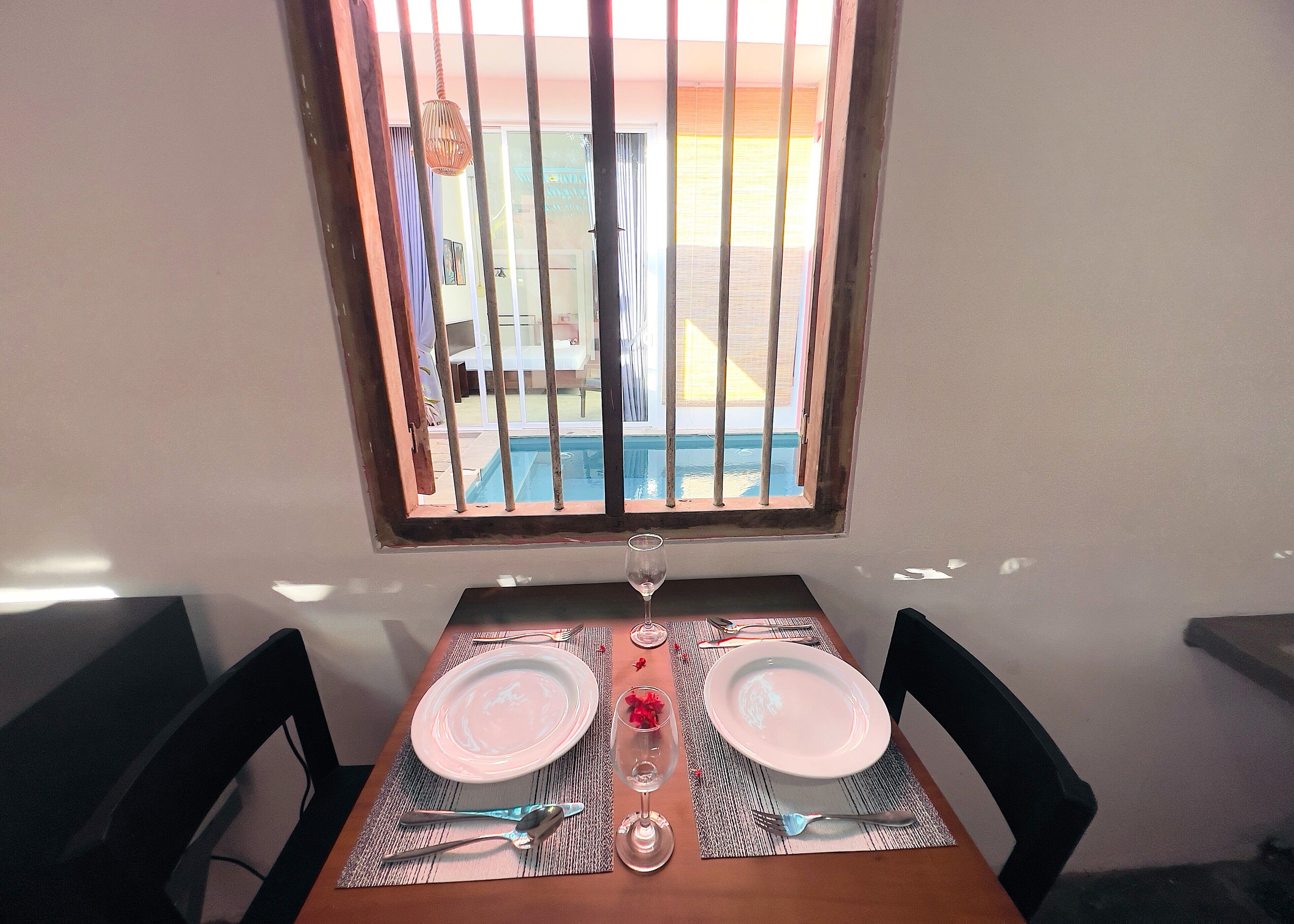 Suite Romântica, vista para a piscina | Cozinha privada