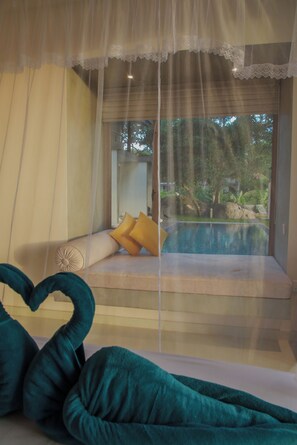 Quarto casal exclusivo, vista para o jardim | Quartos à prova de som, ferros/tábuas de passar roupa, Wi-Fi de cortesia