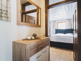 Apartamento Comfort em Condomínio Fechado, varanda, vista para a montanha | Cortinas/cortinados opacos, quartos insonorizados, Wi-fi grátis 