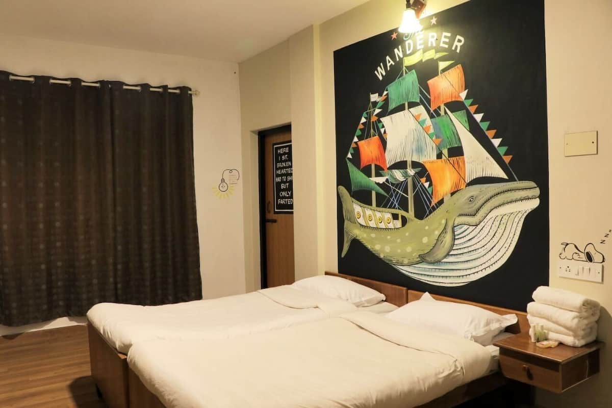 Quarto casal família, vista para o jardim | Wi-Fi de cortesia