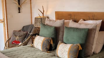Cabane DAIMS plain pied, SPA privatif et vue panoramique | Roupa de alta qualidade, roupa de cama fornecida