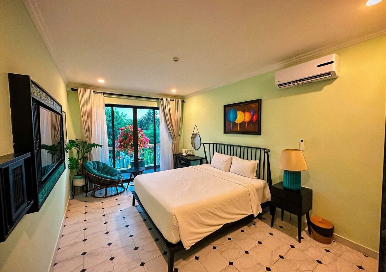 Villa Deluxe, varanda, vista para a piscina | Lençóis de algodão egípcio, roupa de alta qualidade 