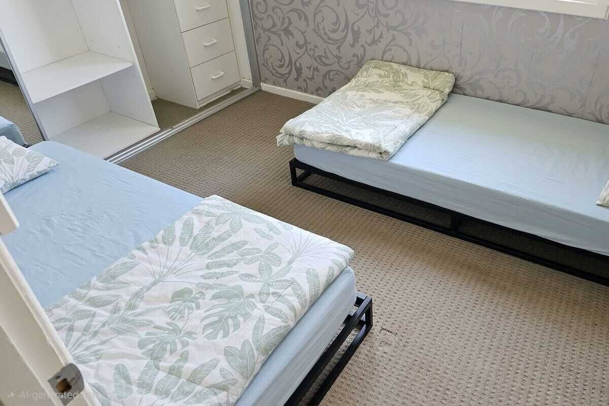 Edredons de pluma, cofres nos quartos, individualmente mobiliados