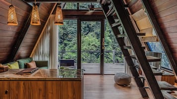 Chalé luxo, sacada | Cozinha privada