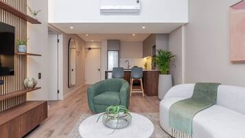 Apartamento, 1 quarto, sacada | Área de estar