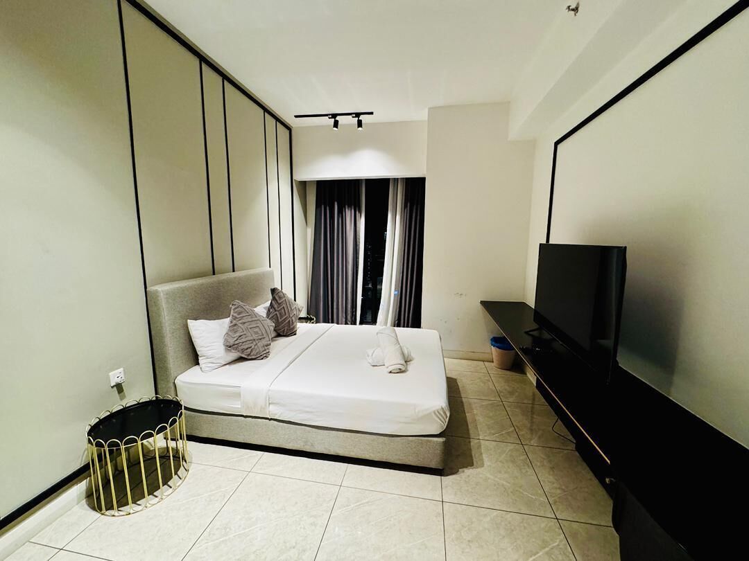 Estúdio Deluxe, Vista para a cidade | Ferro/tábua de engomar, Wi-fi grátis, roupa de cama fornecida 