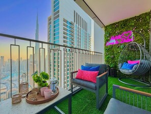 Apartamento de Luxo, varanda, Vista para a cidade | Vista da varanda