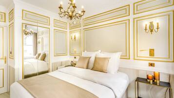 Apartamento, vista para a cidade | Roupas de cama antialérgicas, camas com colchões pillow-top