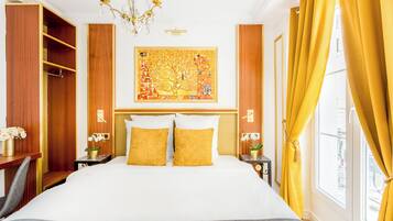 Apartamento, vista para a cidade | Roupas de cama antialérgicas, camas com colchões pillow-top