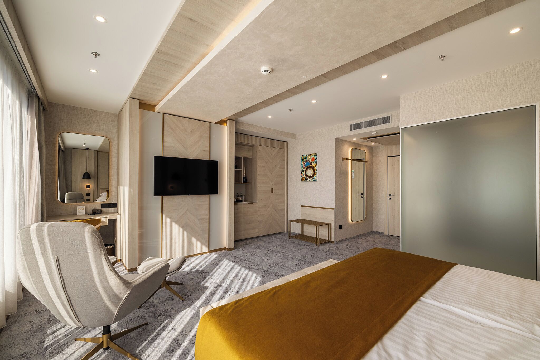 Cofre com capacidade para portátil, secretária 