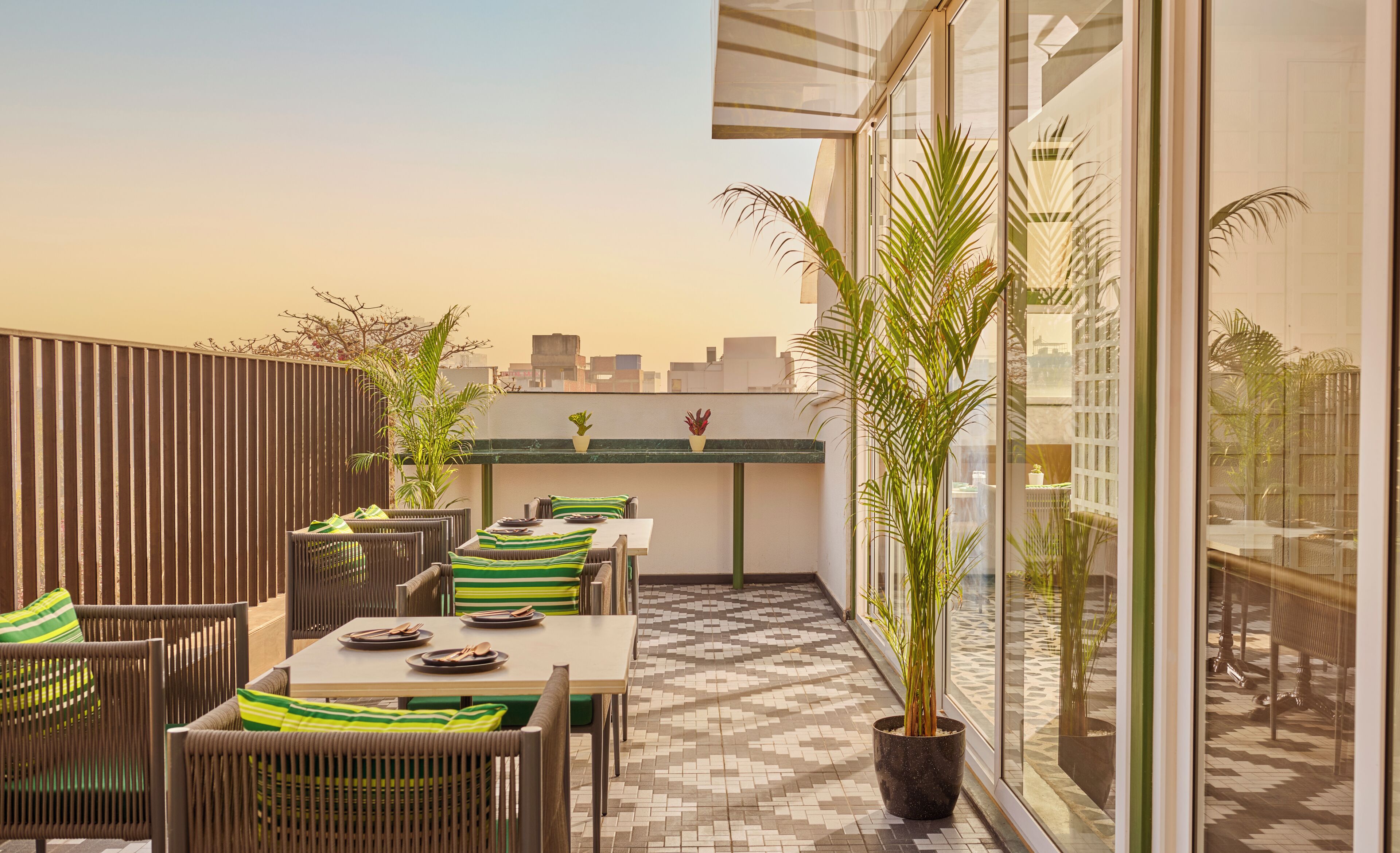 Terraço no piso superior