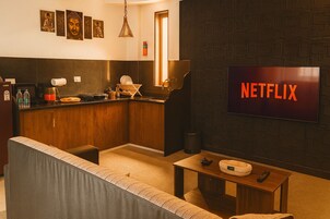 Apartamento Familiar, varanda, vista para o jardim | Sala de estar