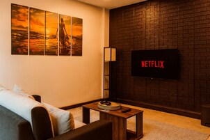 Apartamento Familiar, varanda, vista para o jardim | Sala de estar