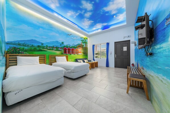 Quarto duplo superior | Cortinas blackout, Wi-Fi de cortesia, roupa de cama