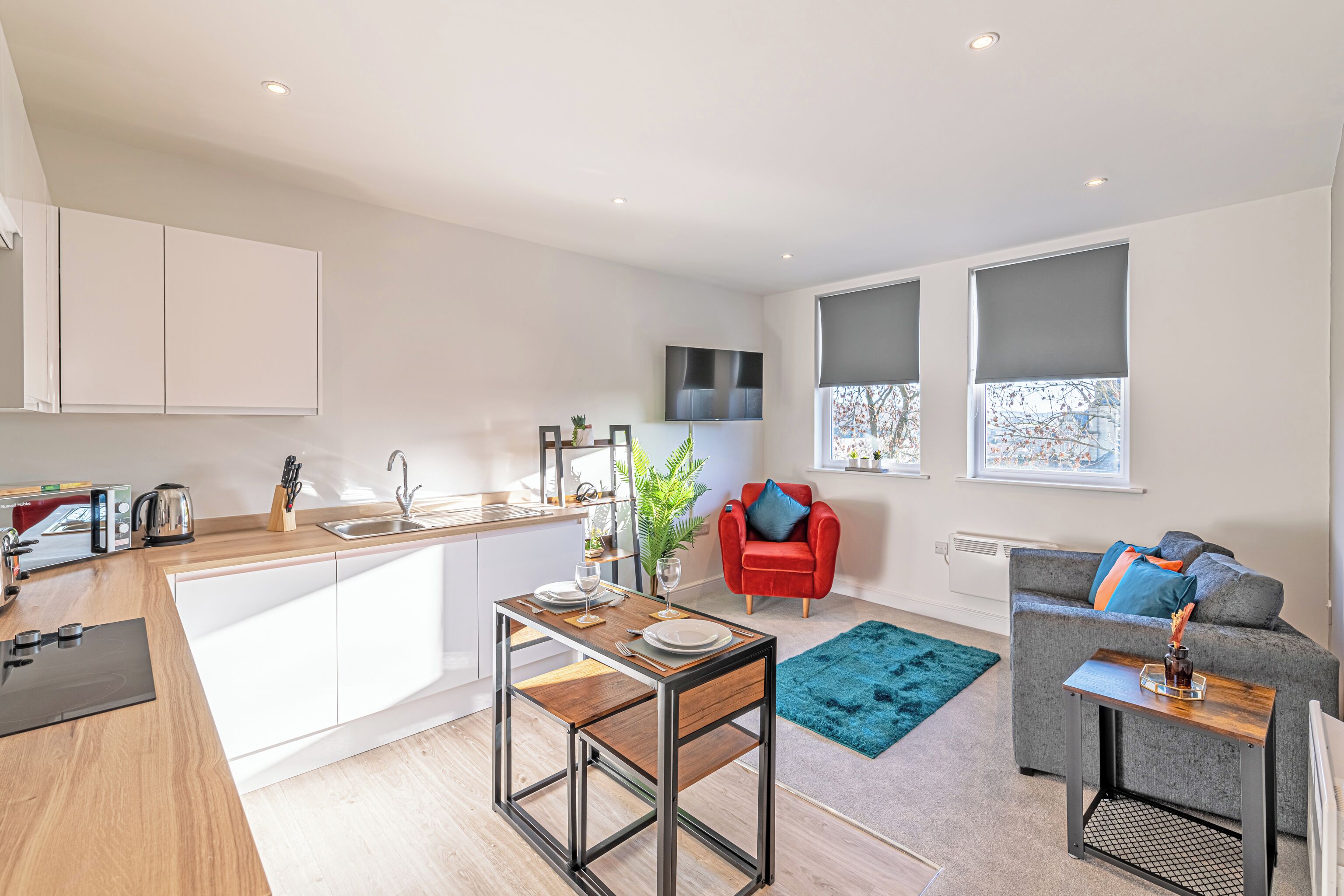 Apartamento Standard, 1 quarto, não fumadores | Sala de estar | TV de ecrã plano 