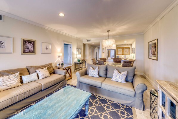 Second Floor villa w/ ocean views from deck - steps from beach for sun ...