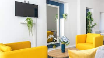 Apartamento | Sala de estar | Smart TV, Netflix, serviços de streaming, escritórios