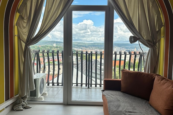 Vista para a cidade desde o alojamento