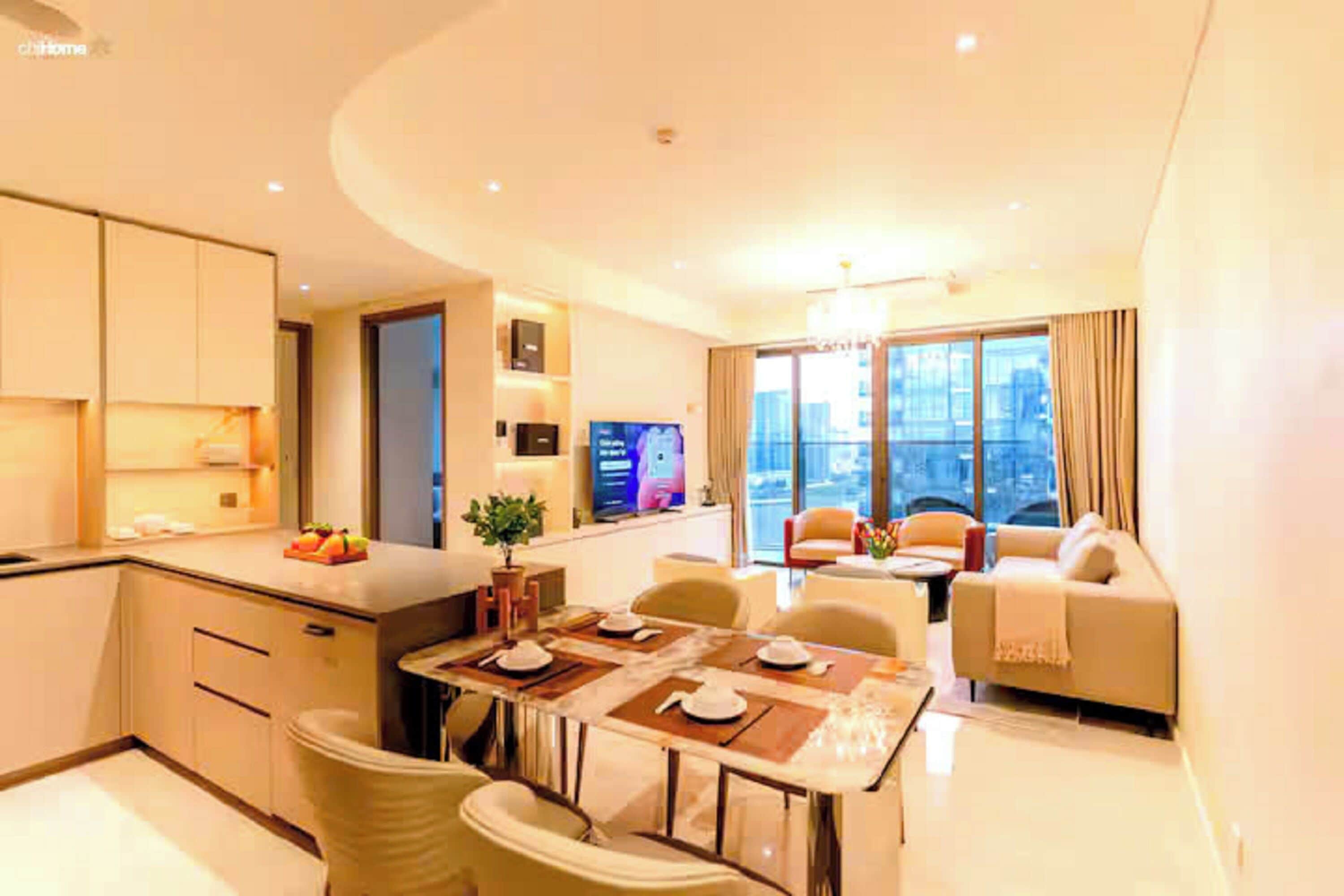 Suíte presidencial, 2 quartos, acesso ao Club Lounge, vista para a cidade | Roupas de cama premium, edredons de pluma, camas Select Comfort