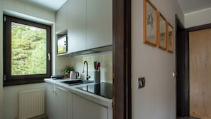 Apartamento (2 Bedrooms) | Cozinha privada | Micro-ondas, cooktop, lava-louças, chaleira elétrica