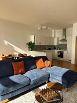 Apartamento de Luxo, varanda, vista para a praia | Sala de estar