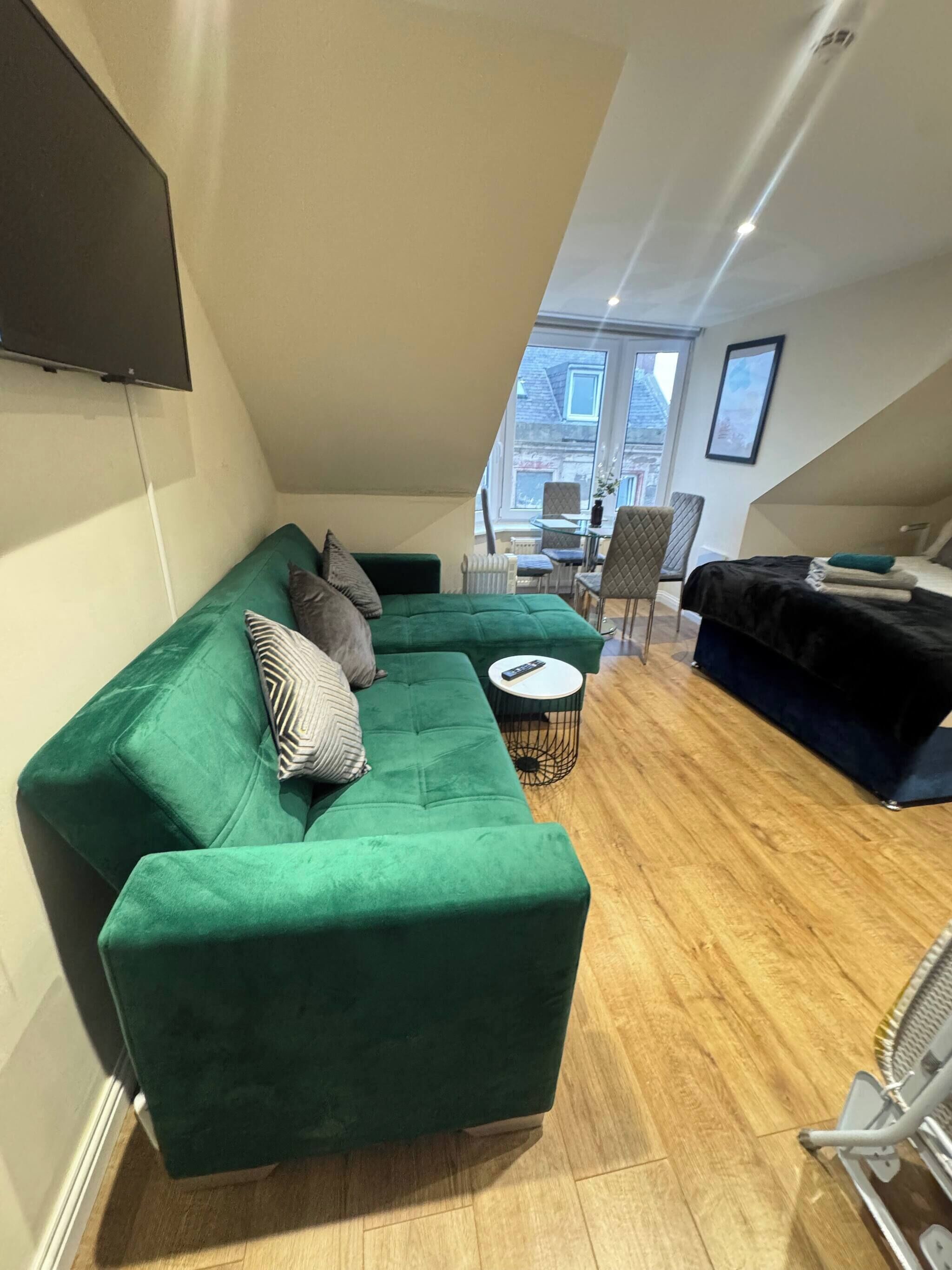 Apartamento, 1 quarto, Vista para a cidade | Sala de estar