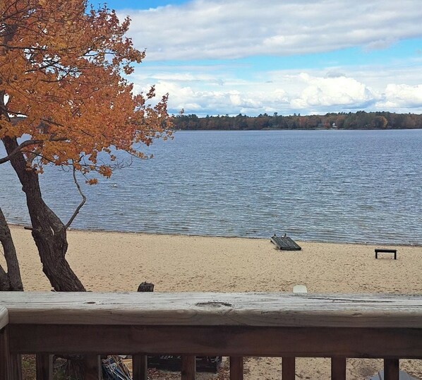 Newly renovated 3 BR beachfront w/ panoramic view of Sebago Lake ...
