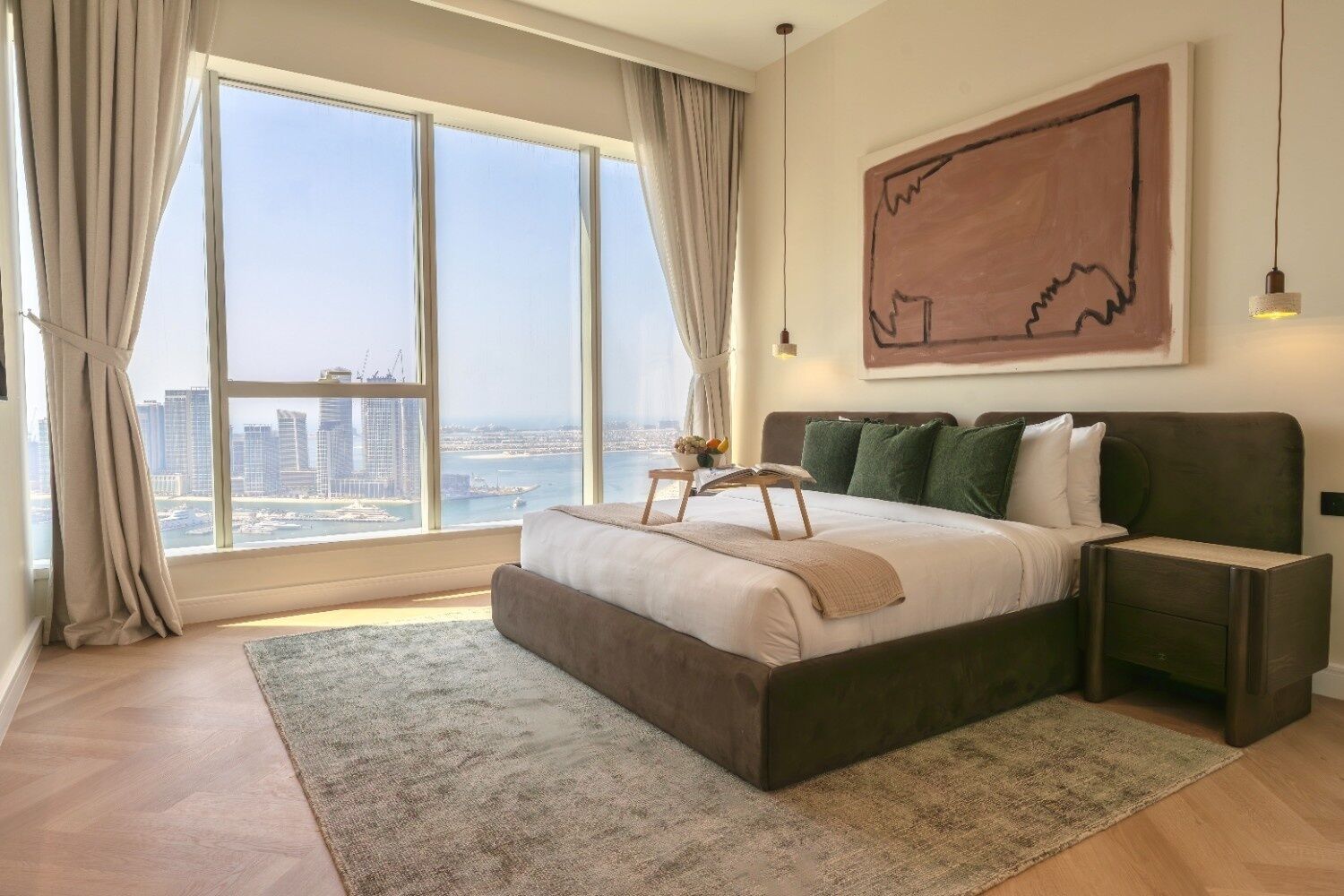 Apartamento Deluxe, vista para o mar | Cortinas/cortinados opacos, Wi-fi grátis, roupa de cama fornecida 