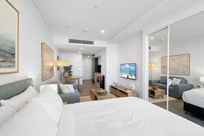 Apartamento | 1 quarto, ferros/tábuas de passar roupa, roupa de cama