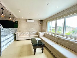 TV LED 55 polegadas com canais digitais, lareira