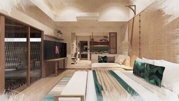 Quarto casal luxo, sacada | Escrivaninha, Wi-Fi de cortesia