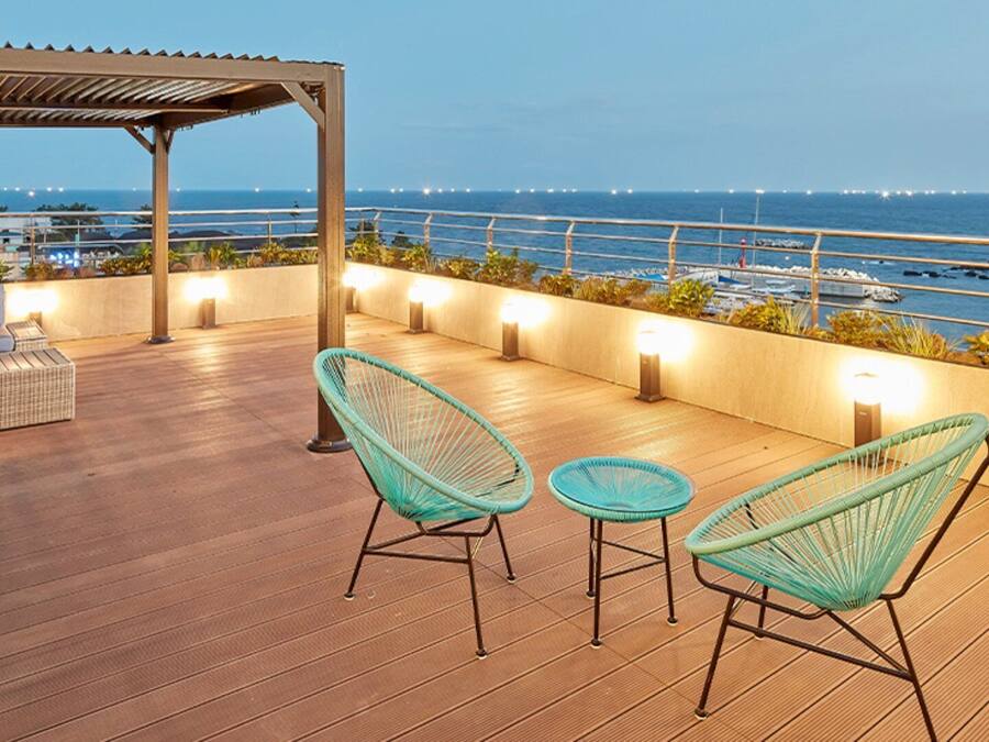 Terraço no piso superior