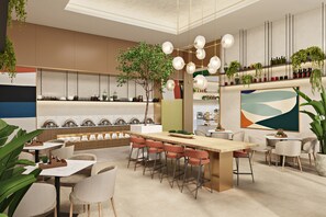 Café da manhã com buffet todos os dias mediante uma taxa