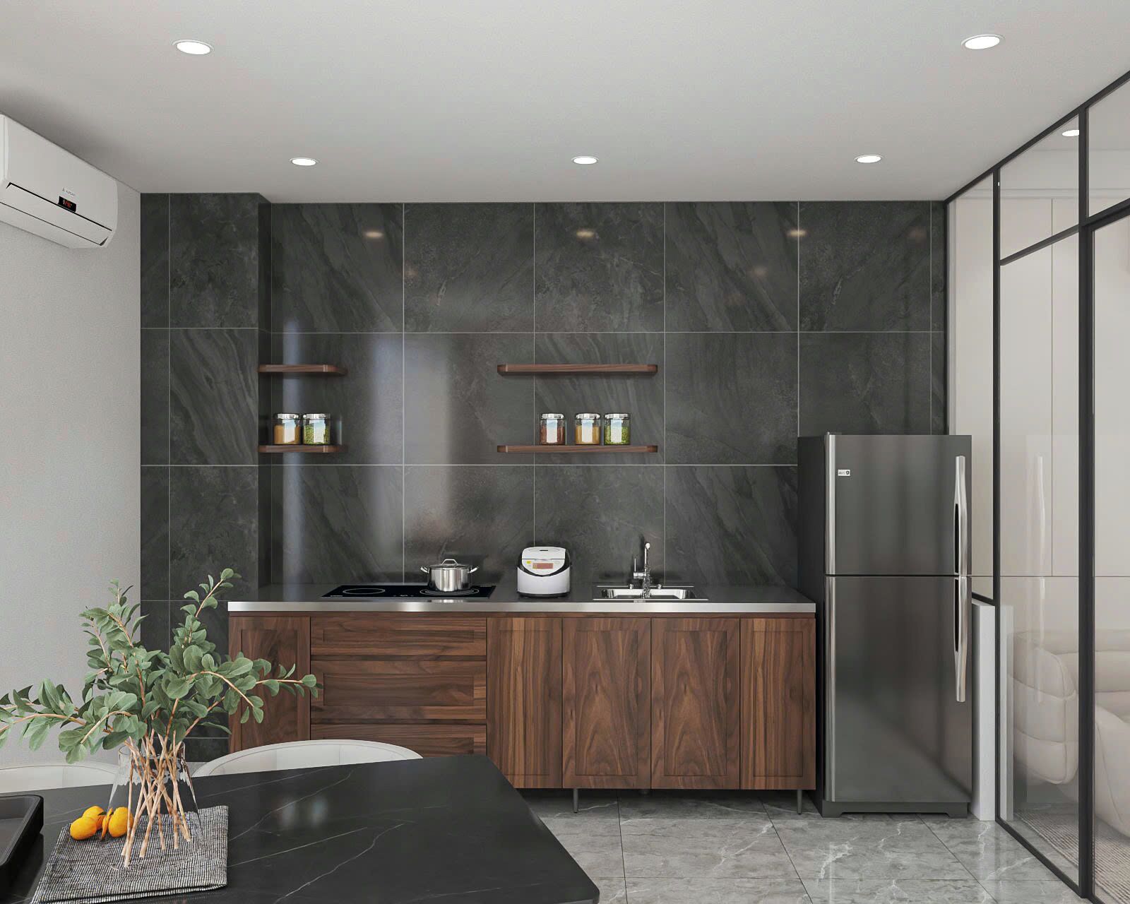 Deluxe 1 King Bed Suite | Cozinha privada | Rolo de cozinha 