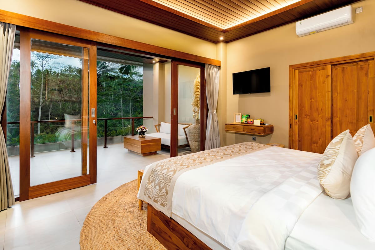 Suite Panorâmica, 1 cama king-size, vista para o vale | Roupa de alta qualidade, camas de colchão pillowtop, minibar