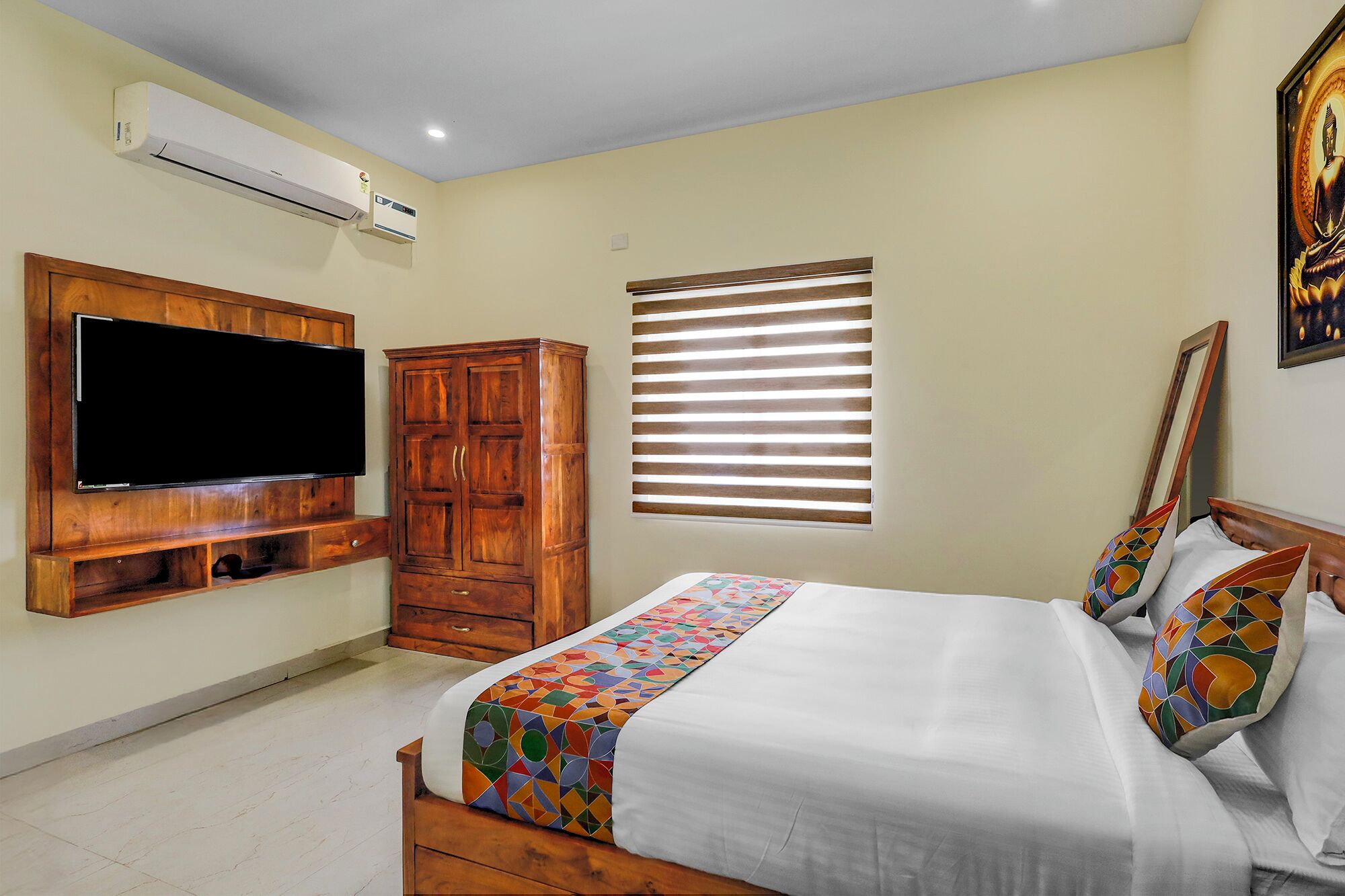 Lençóis de algodão egípcio, roupa de alta qualidade, cofre no quarto 