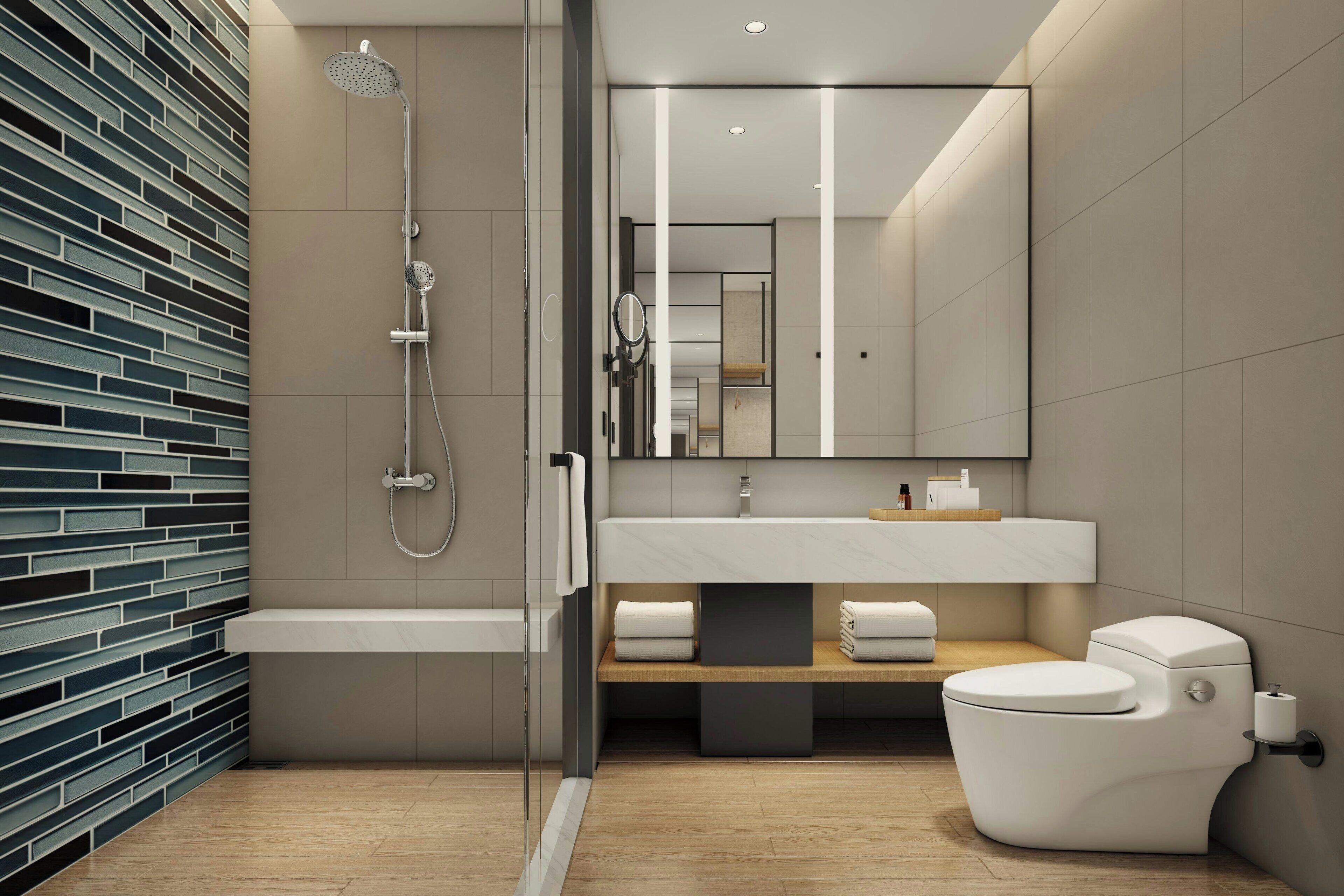 Quarto Superior, 2 camas de casal, Vista para a cidade | Casa de banho | Um secador de cabelo, roupões, chinelos 