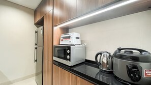 Apartamento Standard | Cozinha privada | Uma placa de cozinha 
