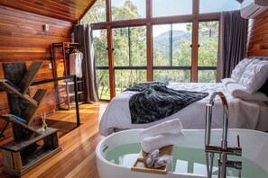 Cabana de Madeira Deluxe, não fumadores, vista para a montanha | Wi-fi grátis 