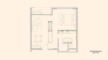 Suite Executiva, varanda | Roupa de alta qualidade, camas de colchão pillowtop, cofre no quarto