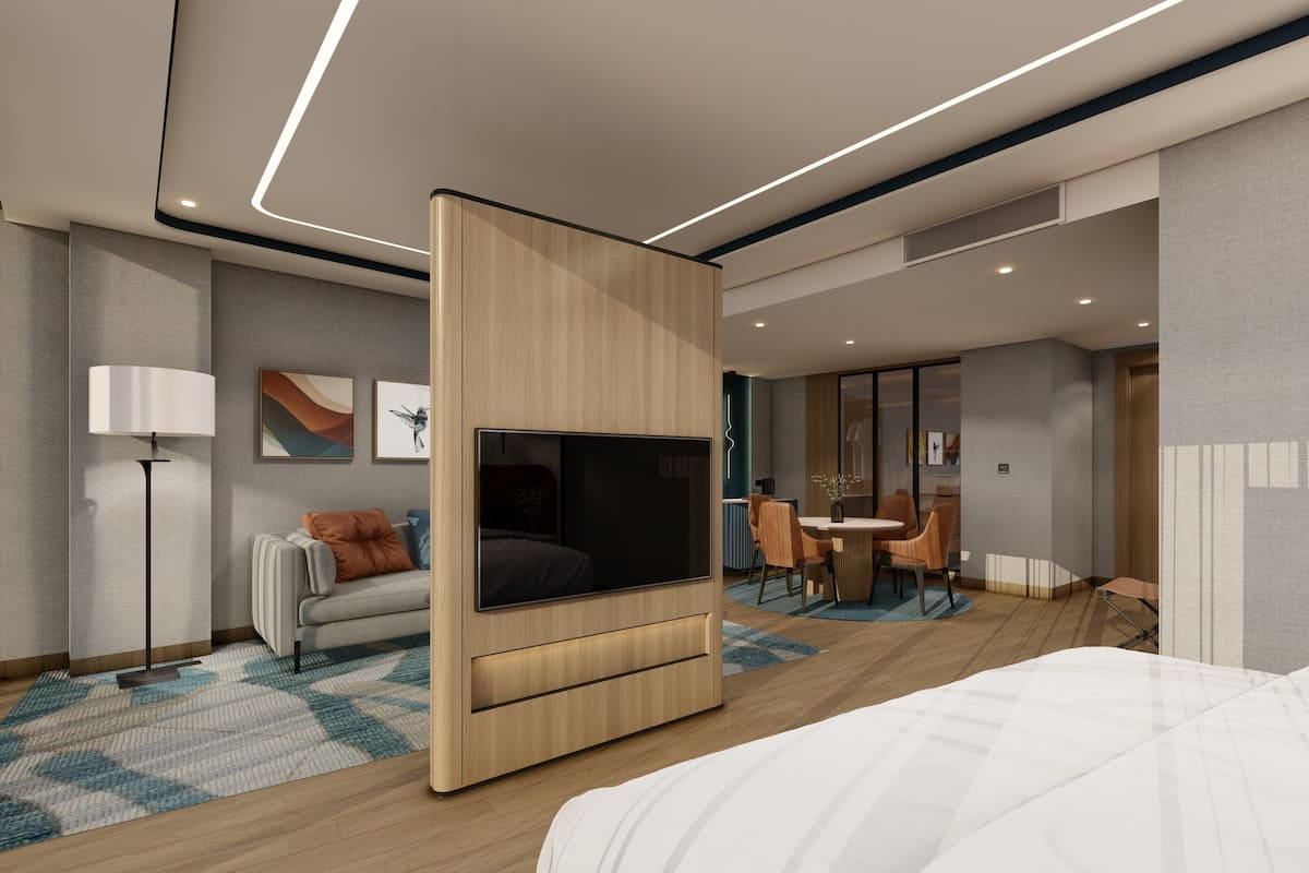 Suite, 1 cama king-size | Lençóis de algodão egípcio, roupa de alta qualidade