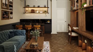 Quarto de Luxo | Sala | Televisor de 42 polegadas com canais por cabo