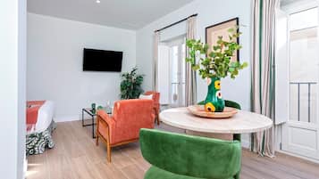 Apartamento (0 Bedroom) | Sala de estar | Smart TV 52 polegadas com canais digitais