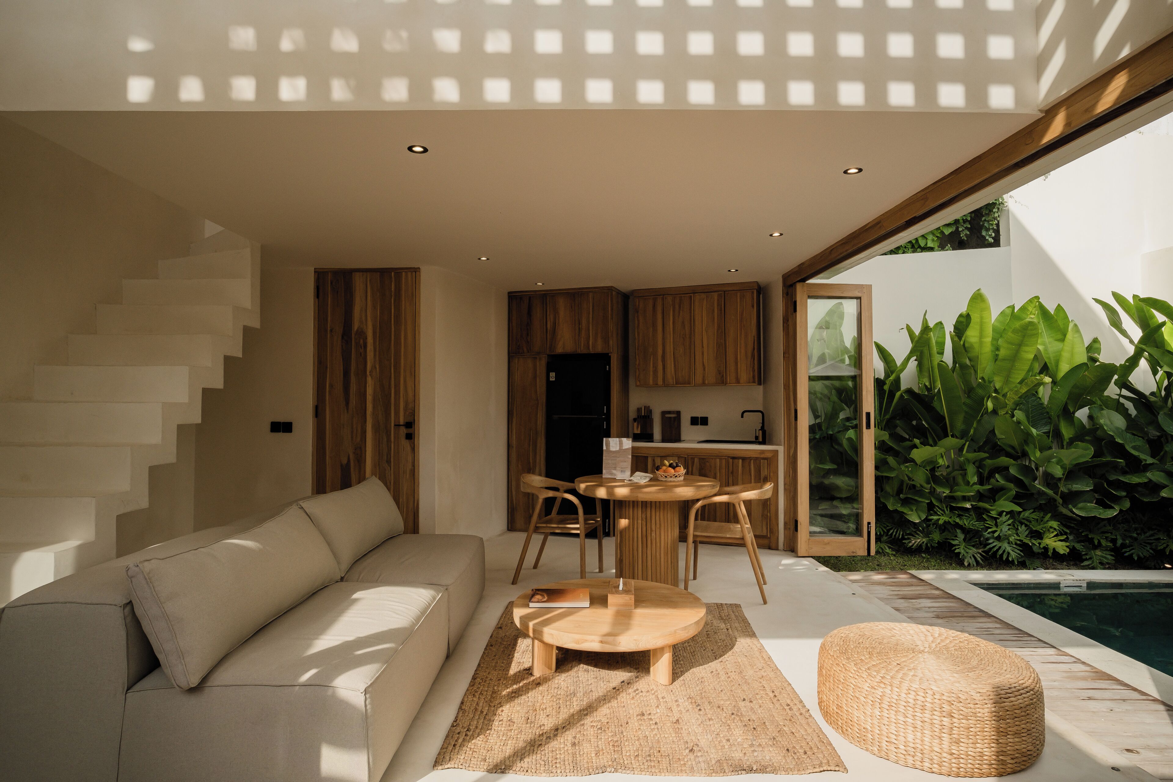 Vila com design assinado, 1 quarto | Área de estar