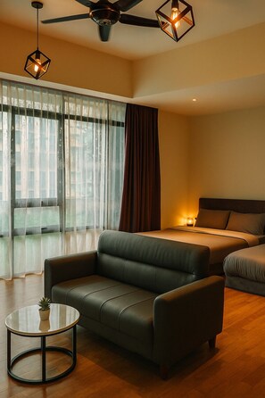 Apartamento em Condomínio Fechado, Vista para a cidade | Sala de estar