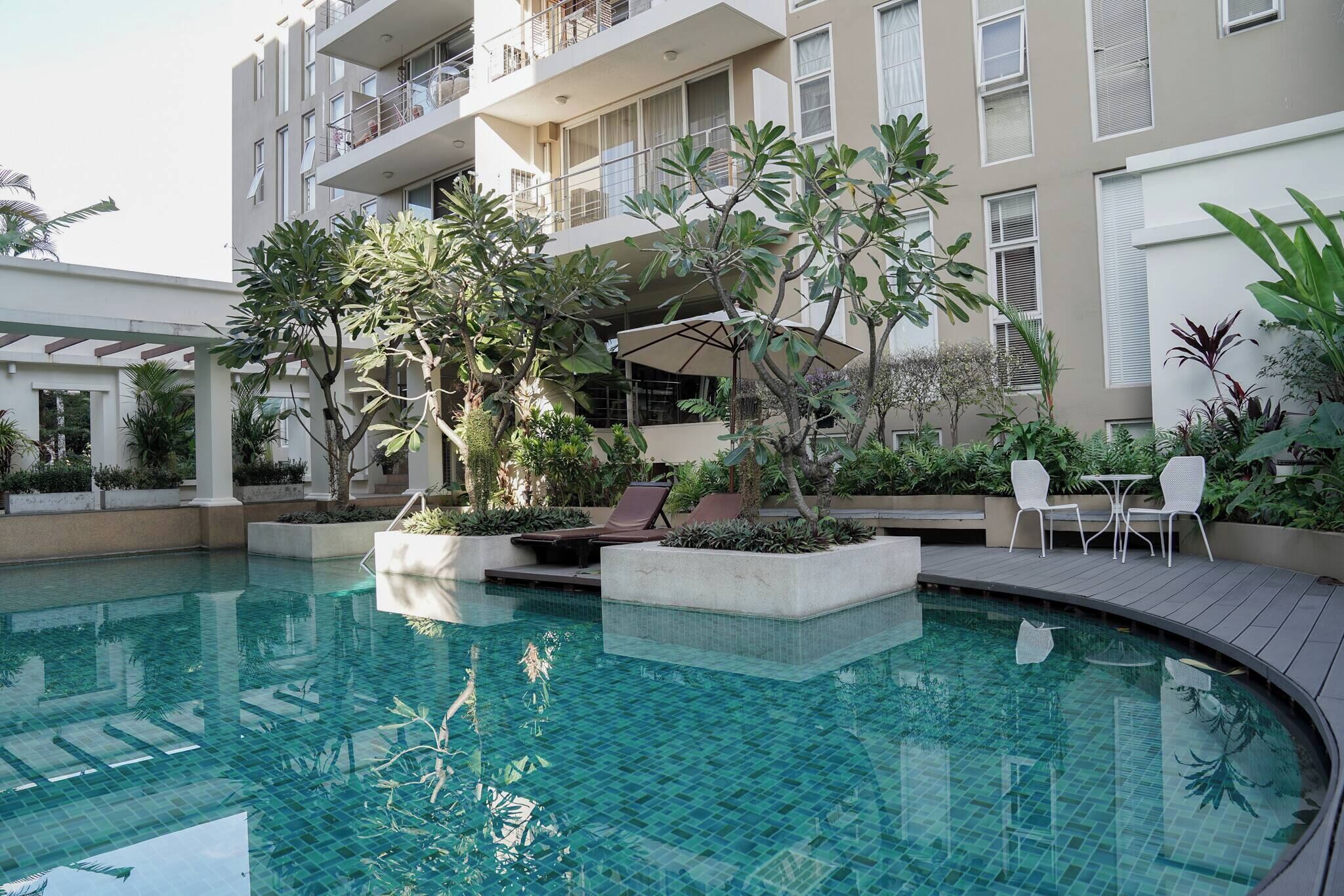 Apartamento em Condomínio Fechado, 1 quarto, acessível, varanda | Piscina | Piscina exterior 